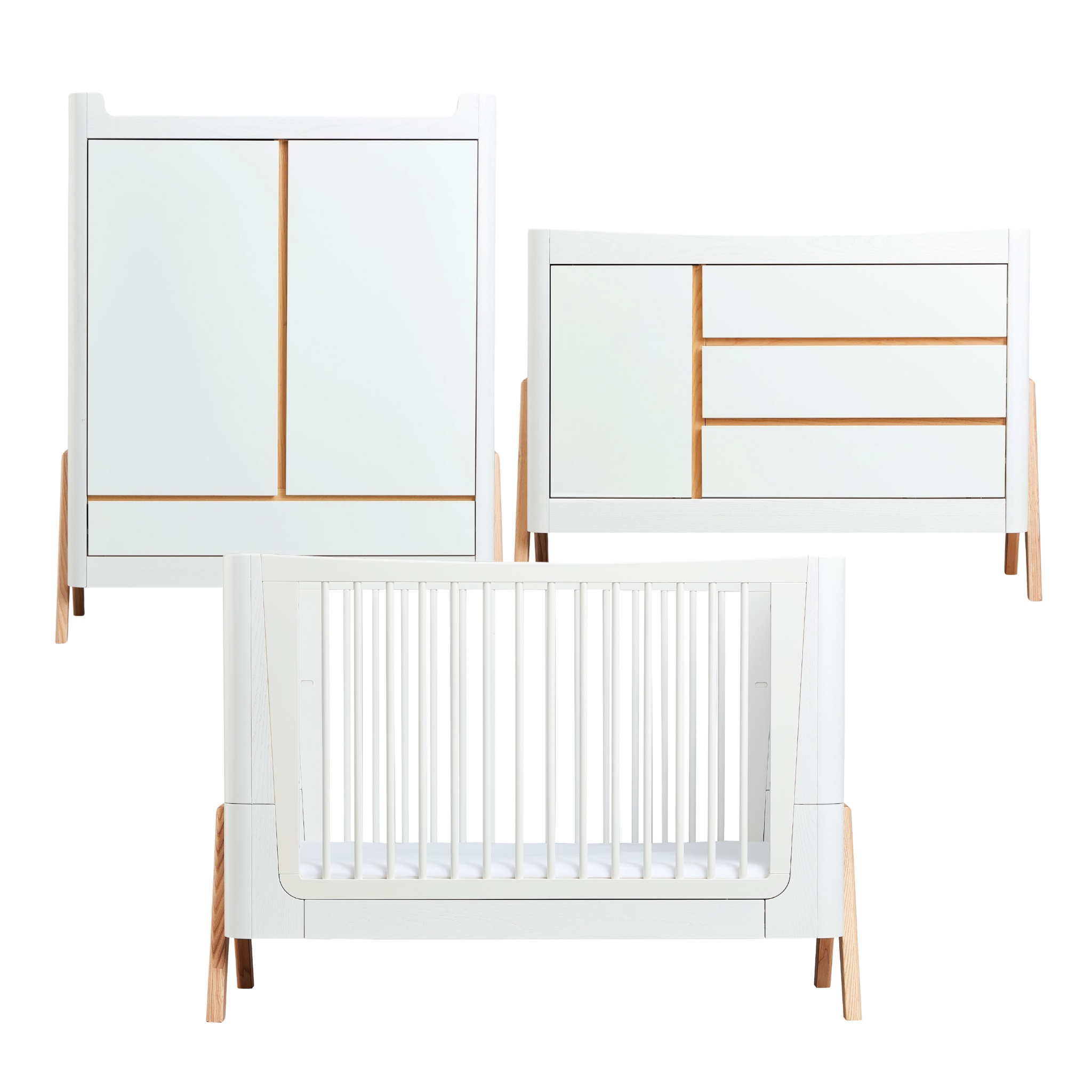 Gaia Baby | Hera Cot, Dresser & Wardrobe Set | Clever Clogs