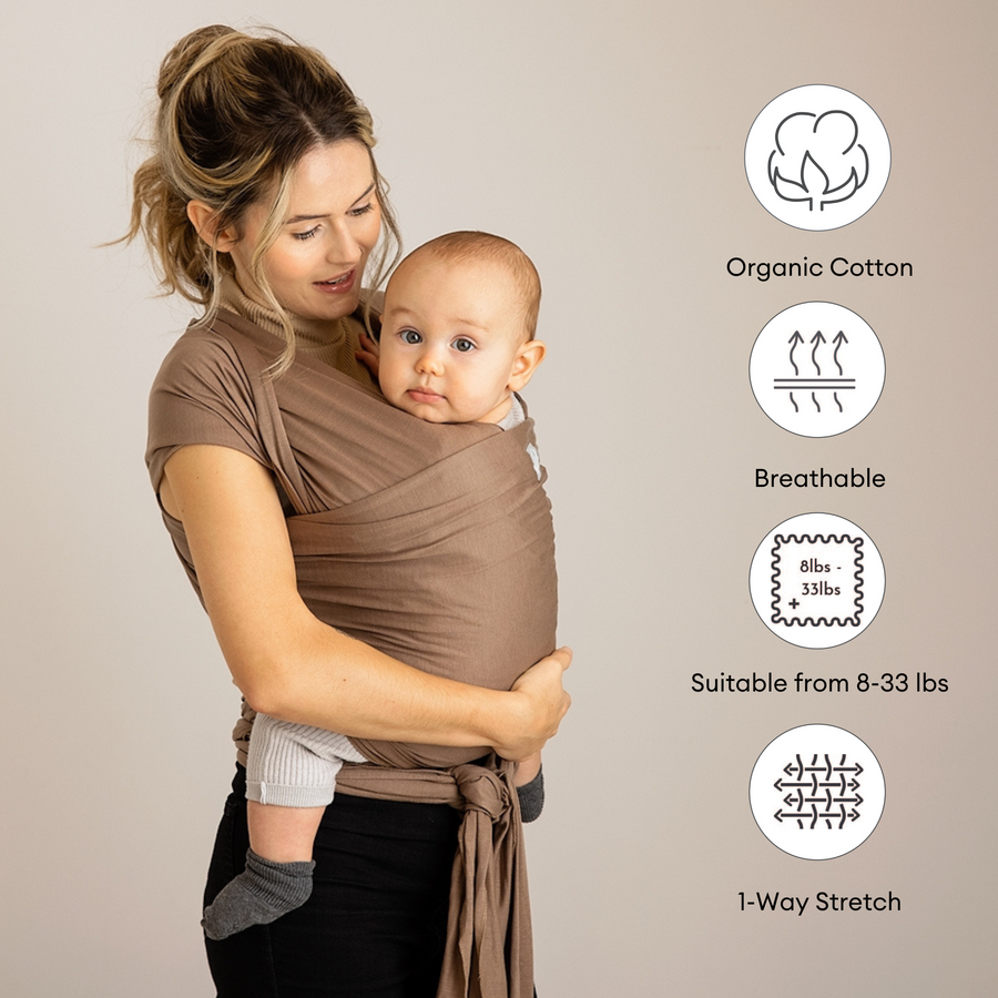 Gaia Baby | Stretchy Baby Wrap Organic Cotton | Clever Clogs